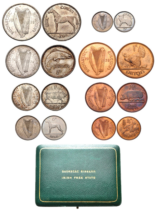 CNG: eAuction 283. IRELAND, Saorstát Éireann (Irish Free State). 1928-pres. Proof Set. London ...