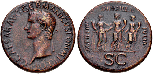 CNG: eAuction 313. Gaius (Caligula). AD 37-41. Æ “Sestertius” (34mm, 26 ...
