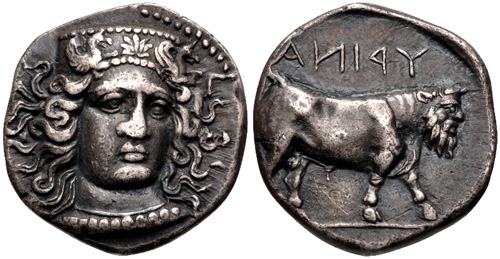 CNG: eAuction 419. GREEK, Campania. Hyrianoi. Circa 405-395 BC. “AR ...